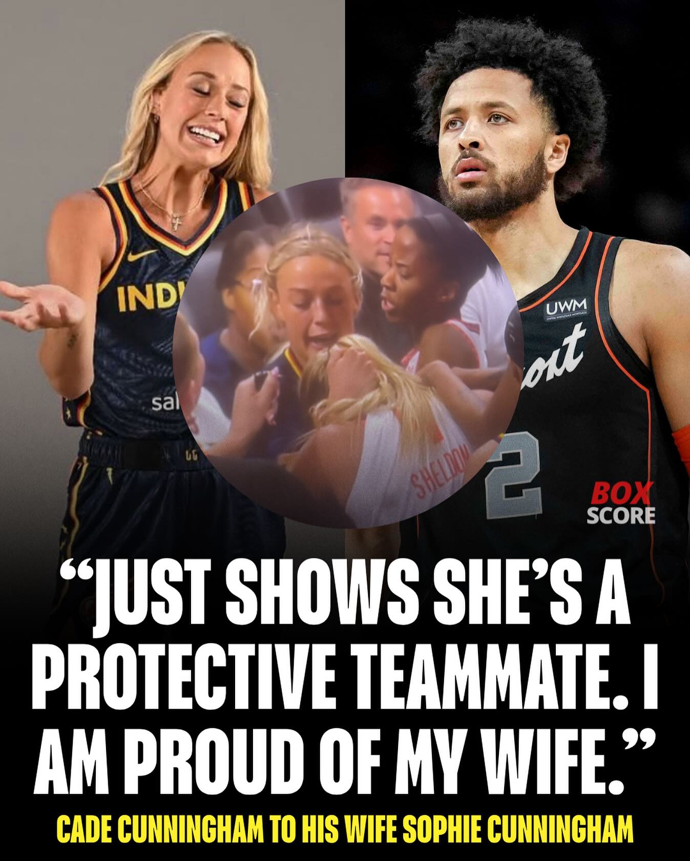 Cade Cunningham couldn’t be prouder of his wife, Sophie Cunningham, for ...