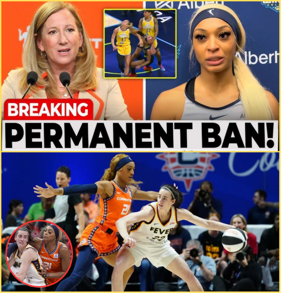 BREAKING: DiJonai Carrington could be PERMANENTLY BANNED after foul on Caitlin Clark - WNBA ...